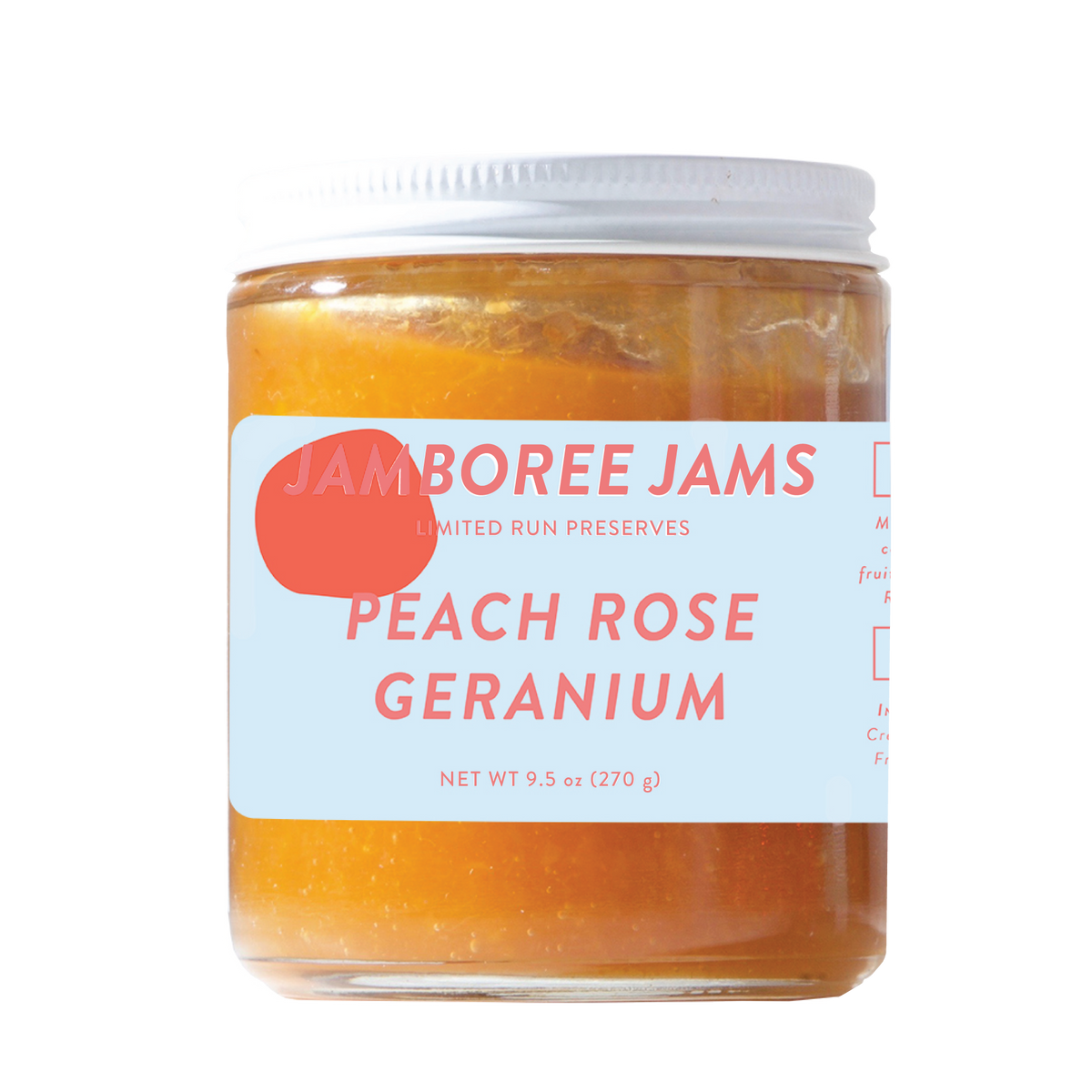 Peach Rose Geranium Jam | Jamboree Jams